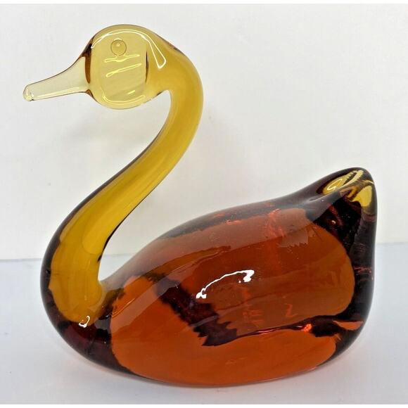 Viking | Accents | Vintage Viking Art Glass Swan Goose Duck Figure ...